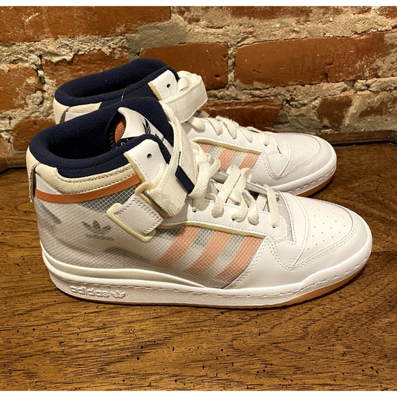 adidas | Shoes | Adidas Forum Mid Tt White Acid Orange Basketball ...